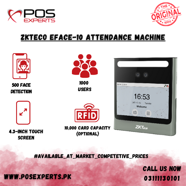 POS Experts: ZKTECO EFACE-10 Attendance Machine